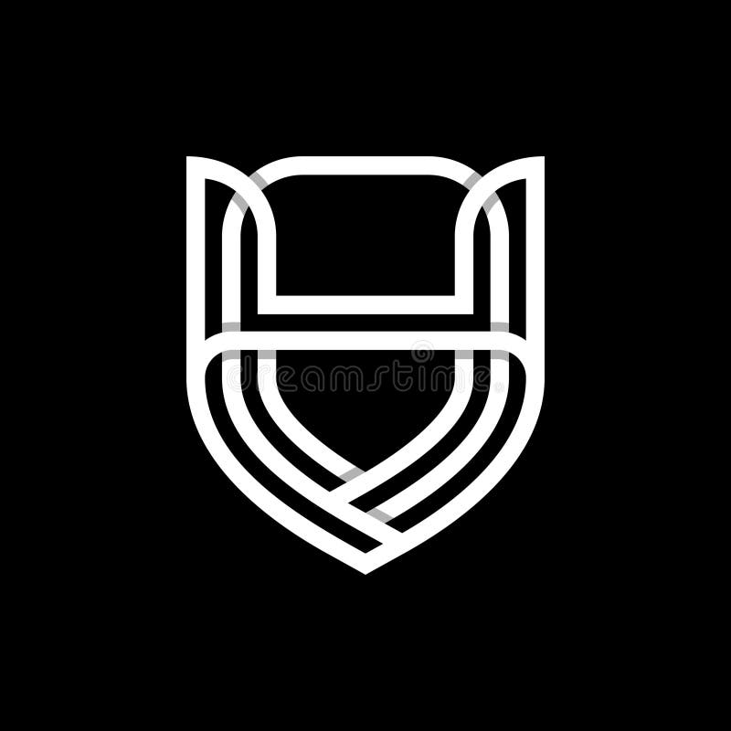Letter H Shield Line Technology Monogram Business Design Template Stock ...