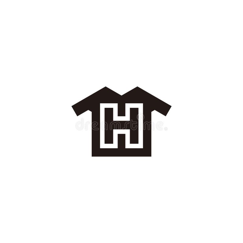 Letter H Silhouette Shirt Symbol Logo Vector Stock Vector ...