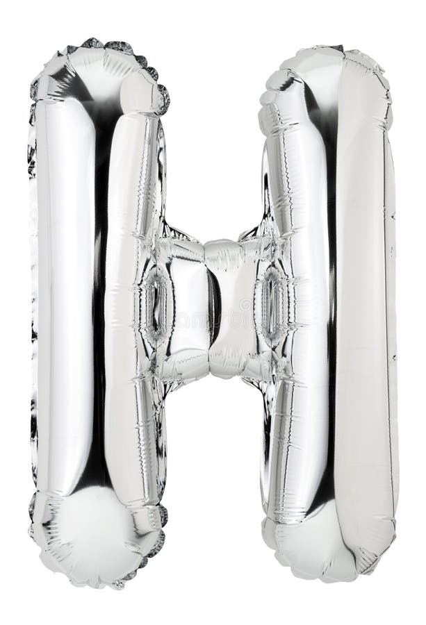 Letter O in Silver Mylar Balloon Isolated Stock Photo - Image of shiny ...