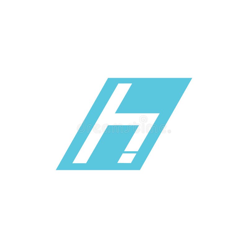 Letter H Simple Geometric Logo Vector Stock Vector - Illustration of ...