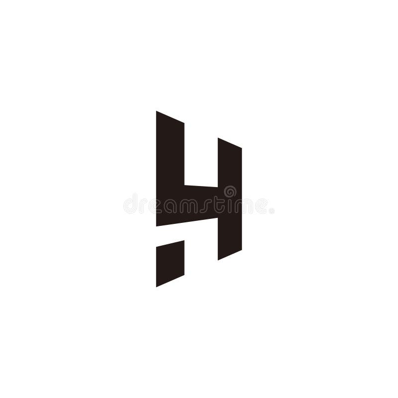 Letter H 4 Simple Geometric Logo Vector Stock Vector - Illustration of ...