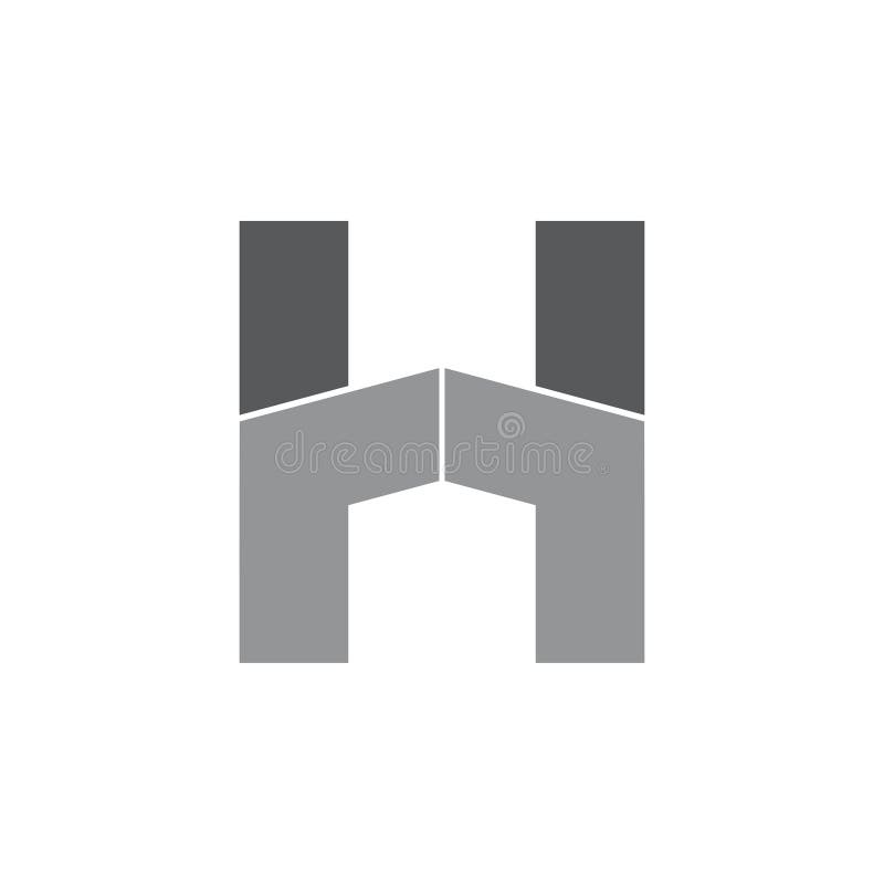 Letter H Simple Home Shape Logo Vector Stock Vector - Illustration of ...