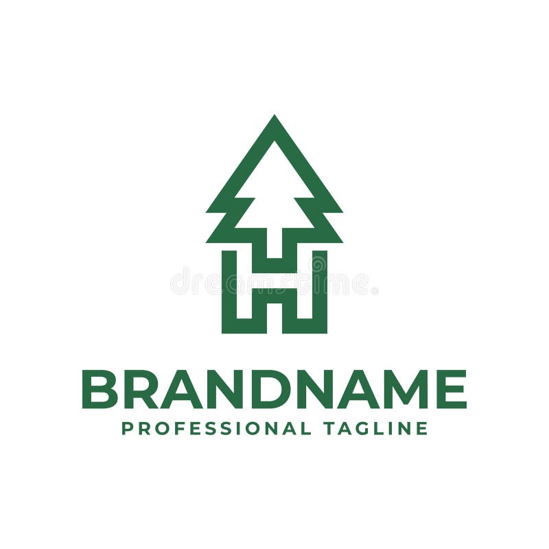 Letter H Tree Logo, for Any Environmental Brands with H Initial Stock ...