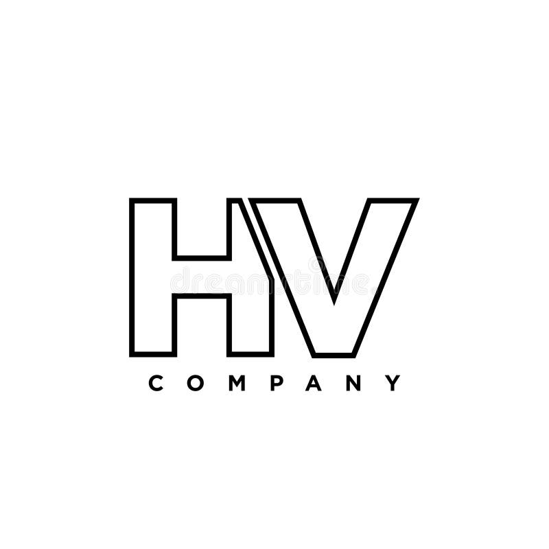 Letter H and V, HV Logo Design Template. Minimal Monogram Initial Based ...