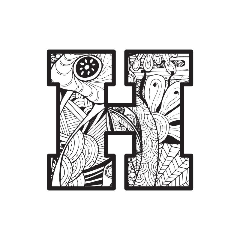 Letter H. Vector Illustration Decorative Design Stock Vector ...