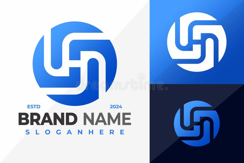 Letter H Vortex Circle Logo Design Vector Symbol Icon Illustration ...