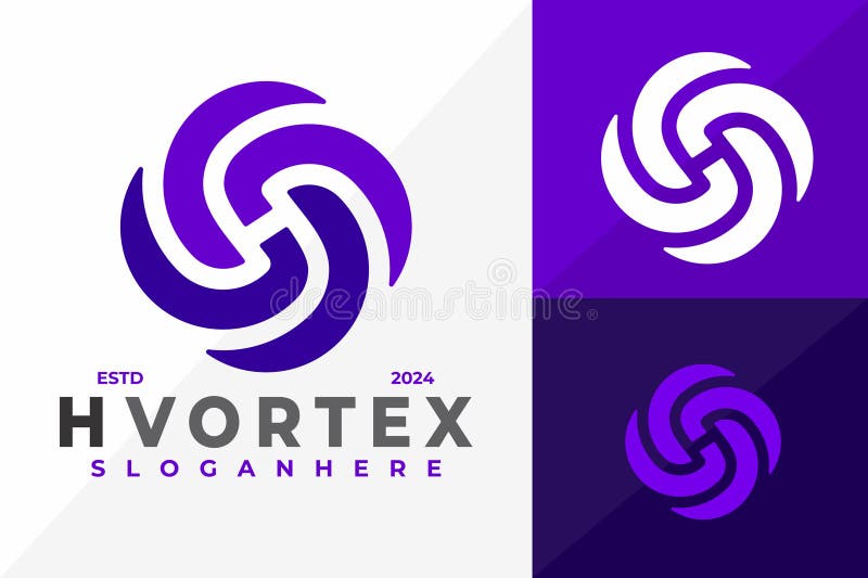 Letter H Vortex Logo Design Vector Symbol Icon Illustration Stock ...