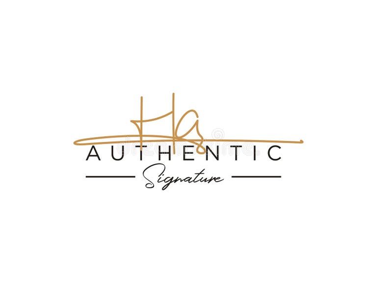 Letter HA Signature Logo Template Vector Stock Vector - Illustration of ...