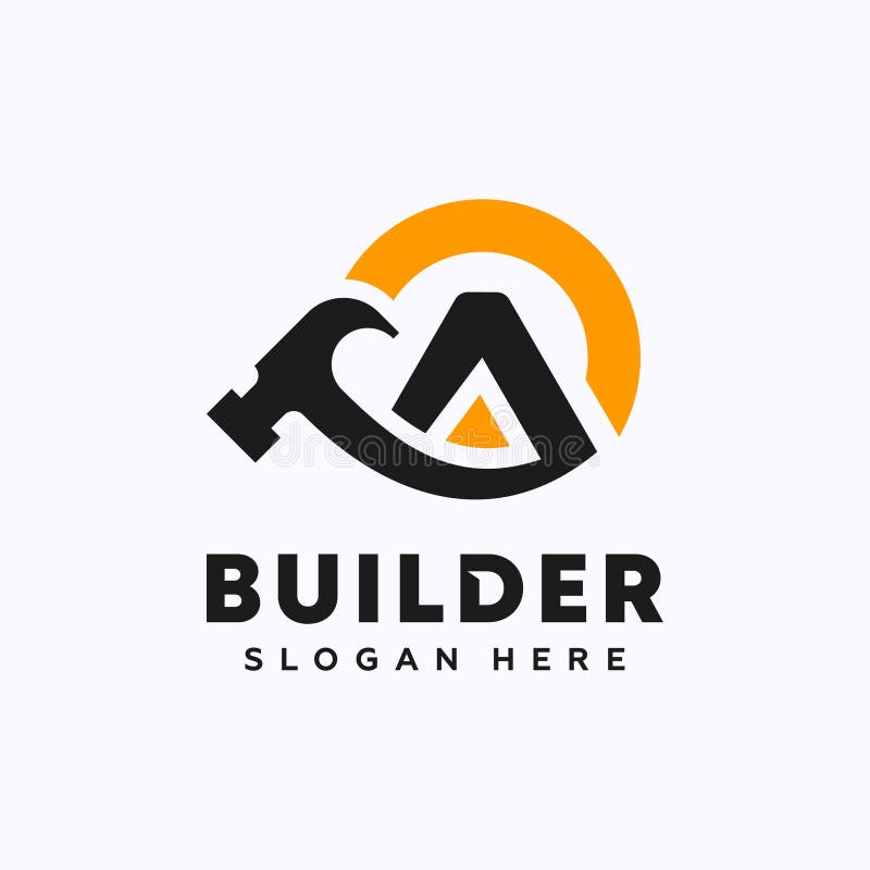 Letter a Hammer Logo Vector Stock Vector - Illustration of hammer ...