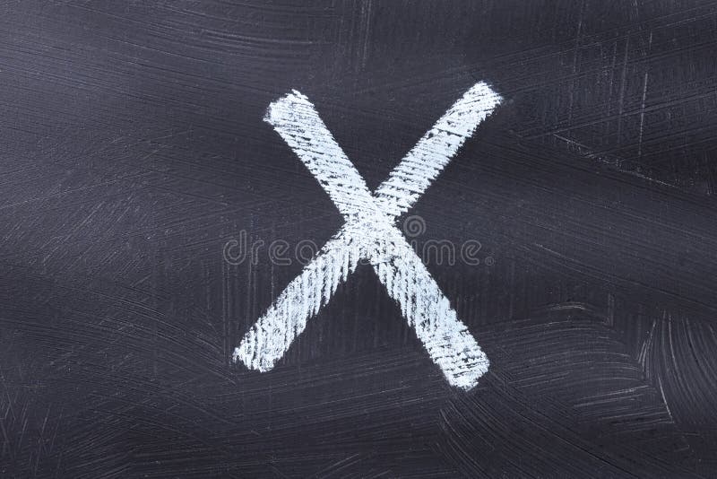 Letter X - Hand Drawn Alphabet Font Stock Photo - Image of chalk, space ...