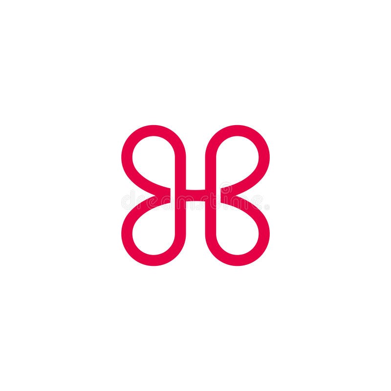 Letter Hb Butterfly Symbol Logo Vector Stock Vector - Illustration of ...