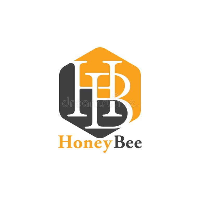 Letter Hb Honey Bee Logo Vector Stock Vector - Illustration of honey ...