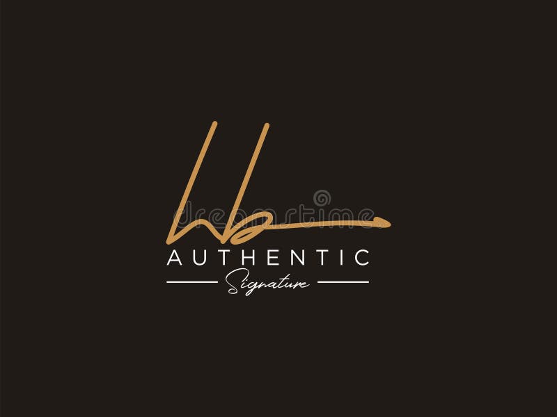 Letter HB Signature Logo Template Vector Stock Vector - Illustration of ...