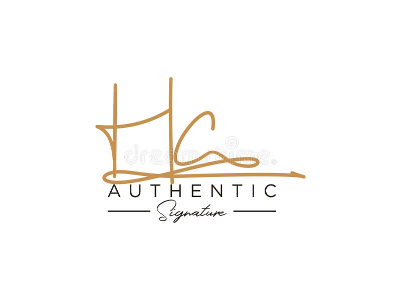 Letter HC Signature Logo Template Vector Stock Vector - Illustration of ...