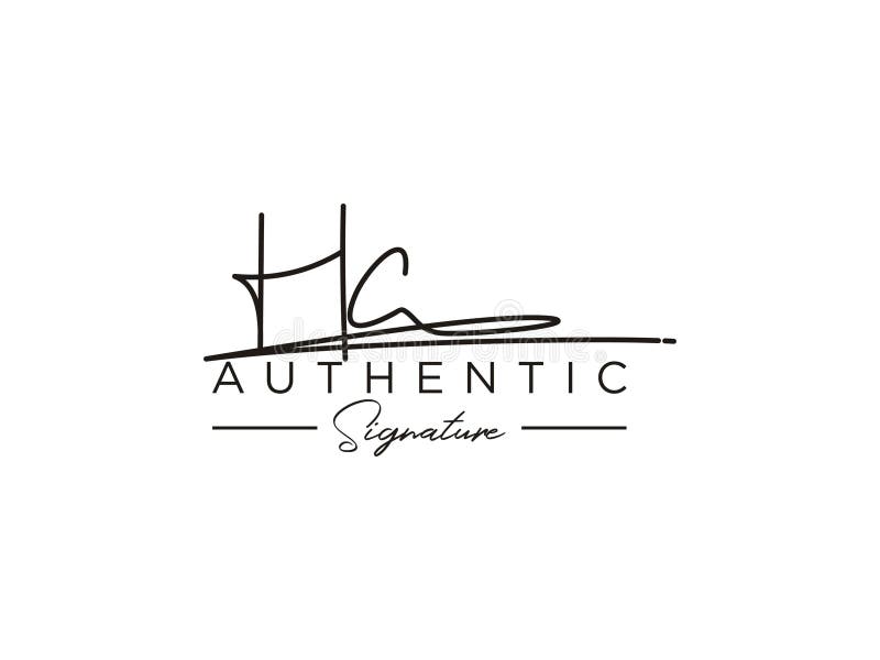 Letter HC Signature Logo Template Vector Stock Vector - Illustration of ...