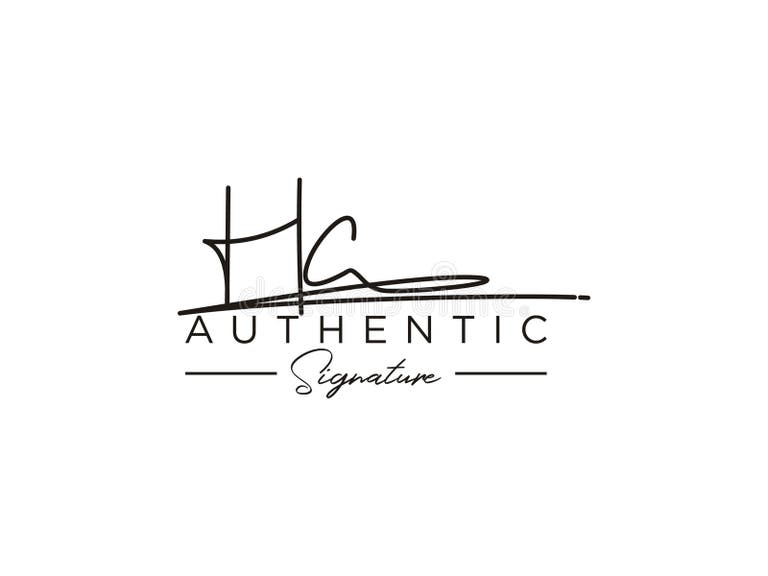 Letter HC Signature Logo Template Vector Stock Vector - Illustration of ...