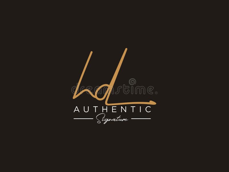 Letter HD Signature Logo Template Vector Stock Vector - Illustration of ...