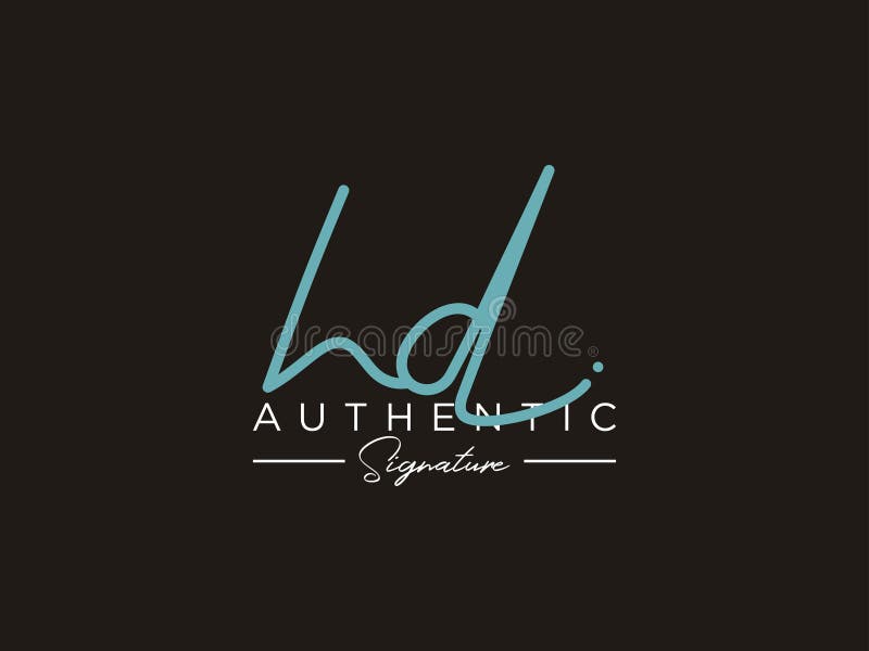 Letter HD Signature Logo Template Vector Stock Vector - Illustration of ...