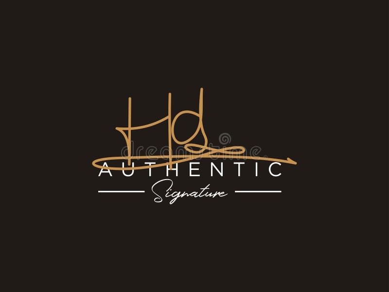 Letter HD Signature Logo Template Vector Stock Vector - Illustration of ...