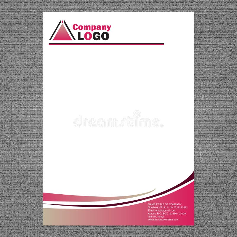 Letter Head Template with Logo for Branding Stock Vector - Illustration ...