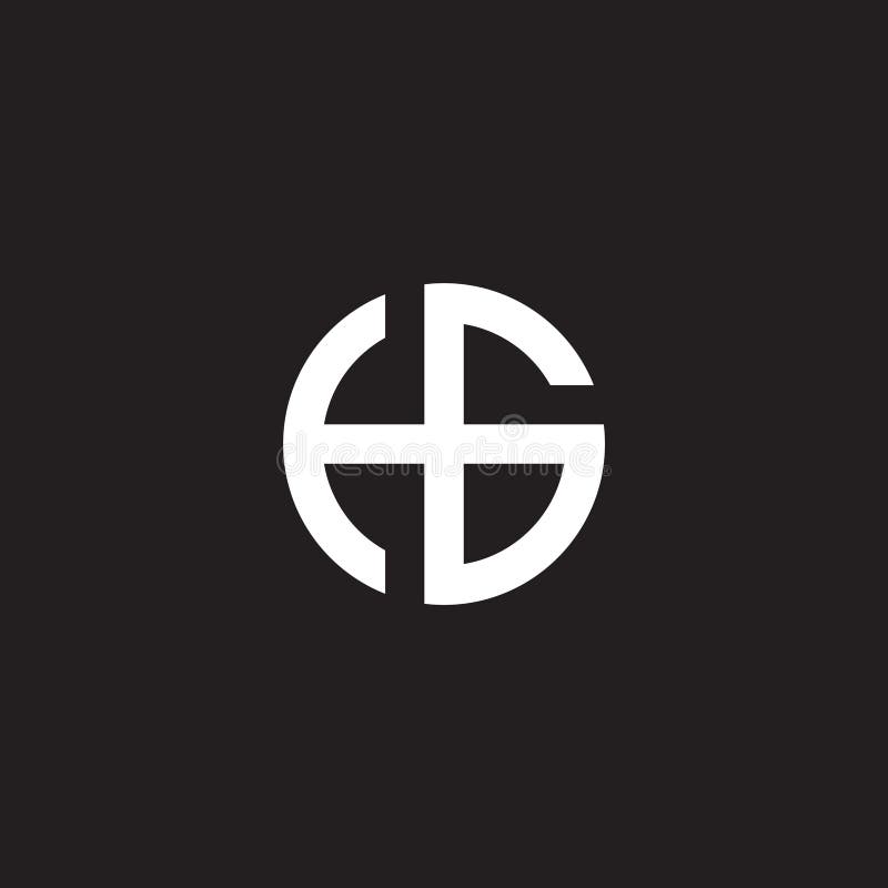 Letter Hg Abstract Circle Geometric Line Logo Vector Stock Vector ...