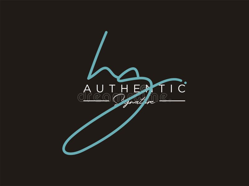 Letter HG Signature Logo Template Vector Stock Vector - Illustration of ...