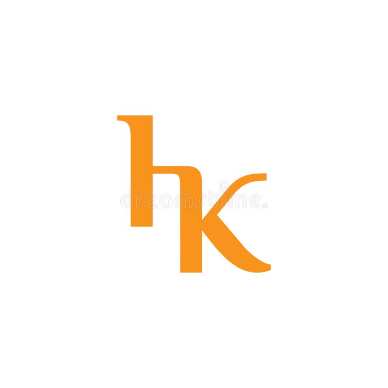 Letter Hk Simple Linked Font Logo Vector Stock Vector - Illustration of ...