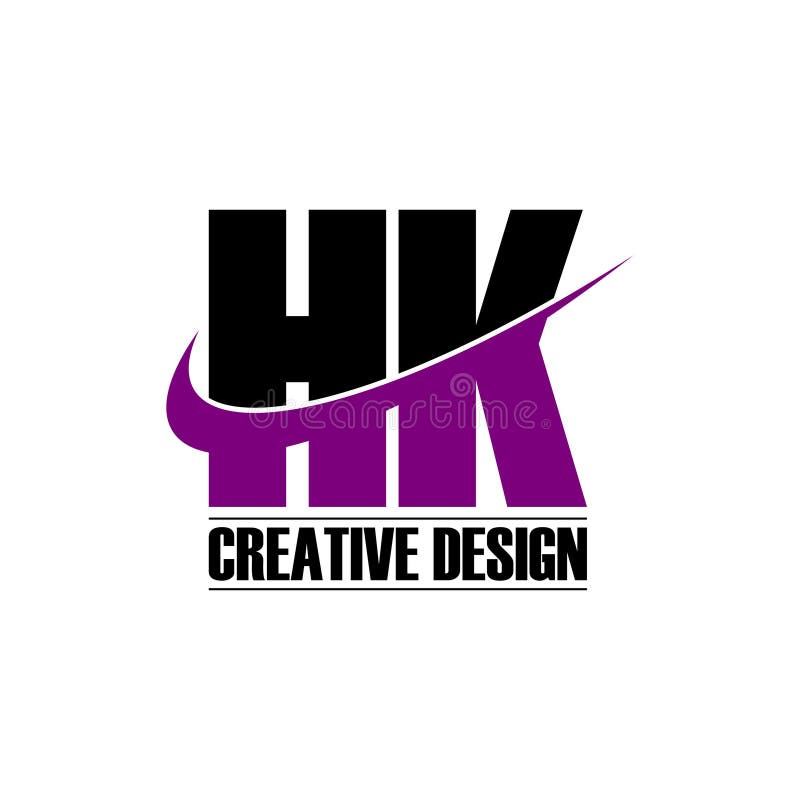 Letter HK Simple Monogram Logo Icon Design. Stock Vector - Illustration ...