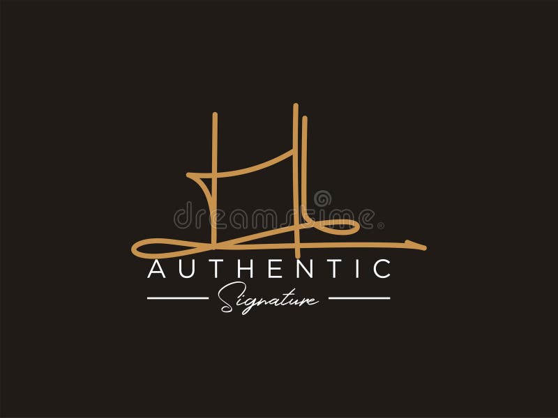 Letter HL Signature Logo Template Vector Stock Vector - Illustration of ...