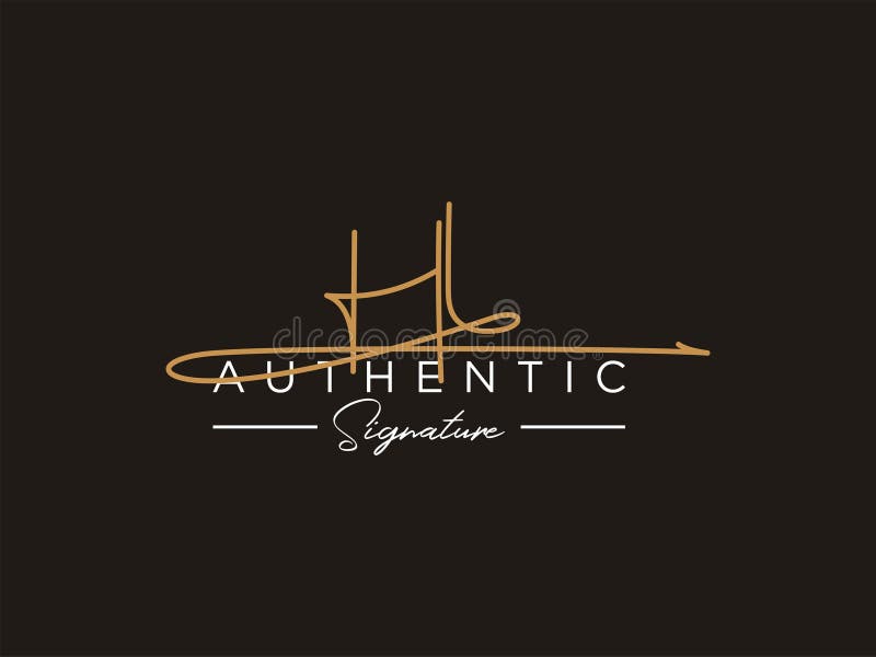 Letter HL Signature Logo Template Vector Stock Vector - Illustration of ...