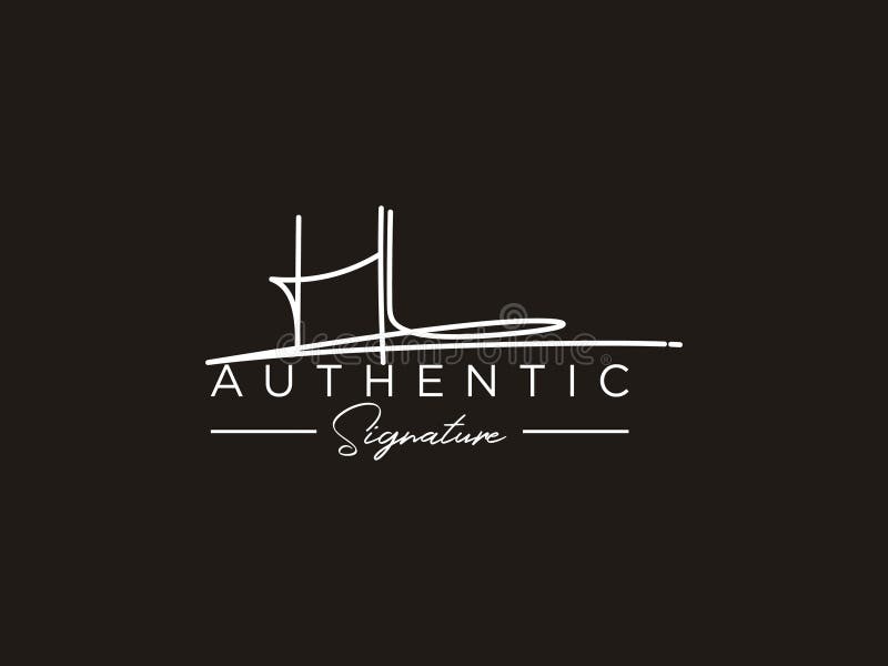 Letter HL Signature Logo Template Vector Stock Vector - Illustration of ...