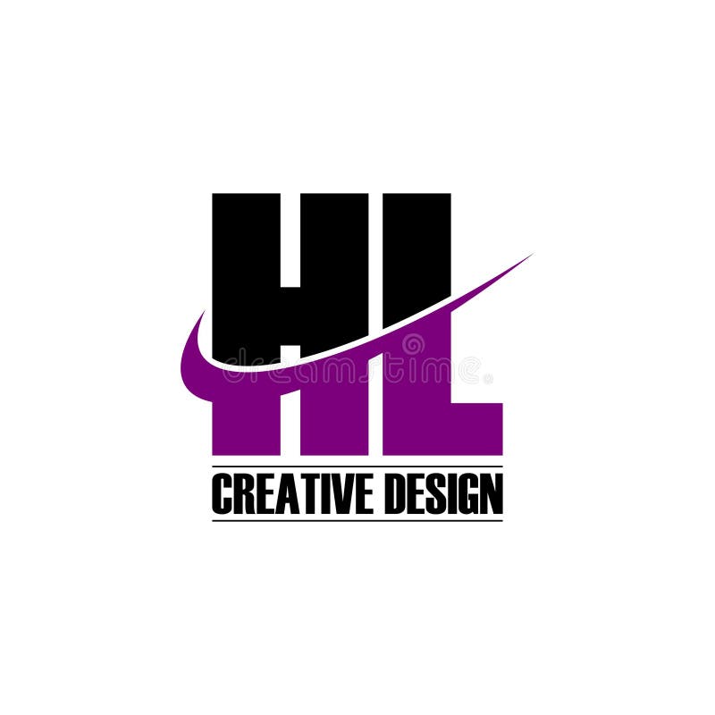 Letter HL Simple Monogram Logo Icon Design. Stock Vector - Illustration ...