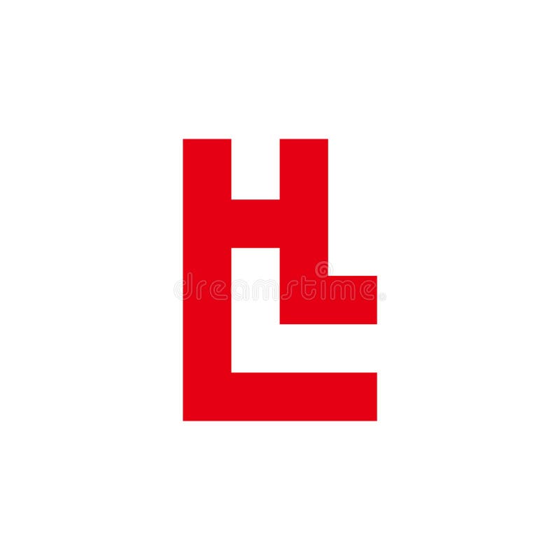 Letter Hl Simple Stripe Geometric Lines Logo Vector Stock Vector ...