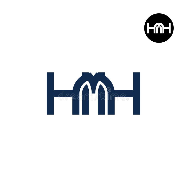 Letter HMH Monogram Logo Design Stock Vector - Illustration of logo ...