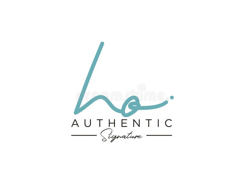 Letter HO Signature Logo Template Vector Stock Vector - Illustration of ...