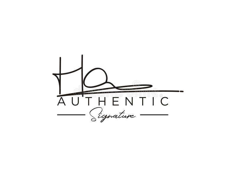 Letter HO Signature Logo Template Vector Stock Vector - Illustration of ...