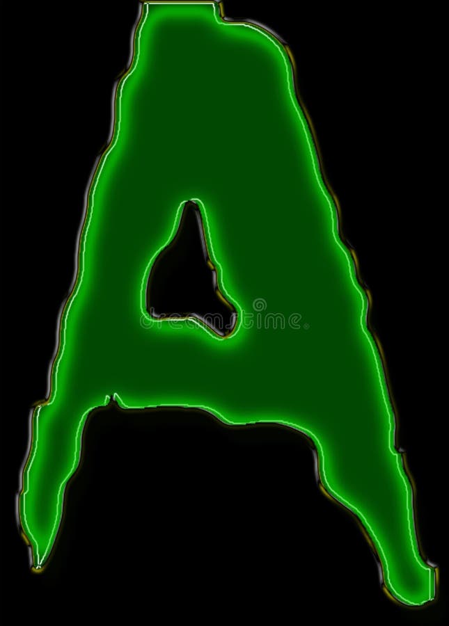 Letter a Horror Font Ectoplasm Slime Halloween Stock Illustration ...