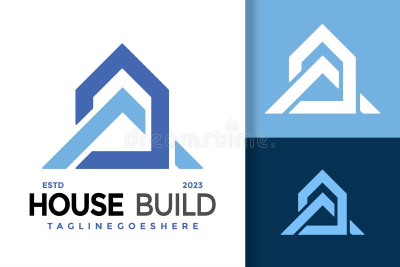 Letter a House Build Logo Logos Design Element Stock Vector ...