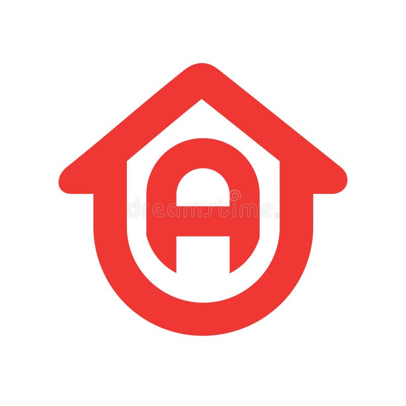 Letter a House Logo Design Template Inspiration Stock Illustration ...