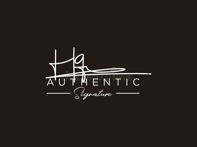 Letter HQ Signature Logo Template Vector Stock Vector - Illustration of ...
