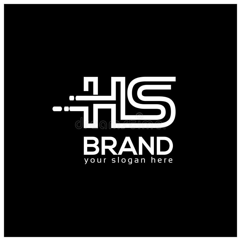 HS Letter Logo Icon Design Template Elements Stock Vector ...