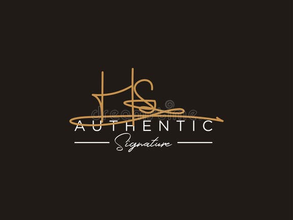 Letter HS Signature Logo Template Vector Stock Vector - Illustration of ...