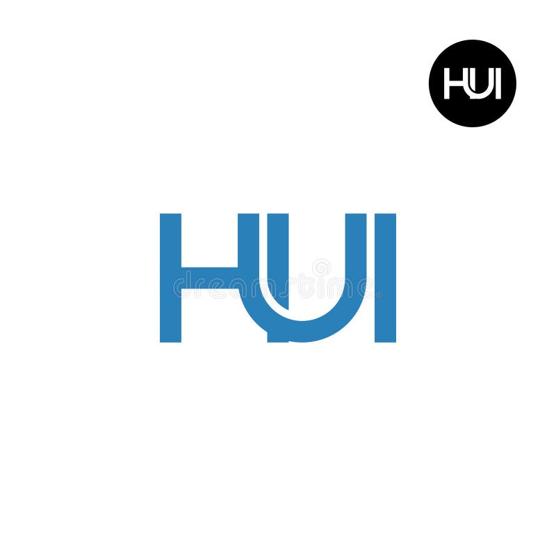 Letter HUI Monogram Logo Design Stock Vector - Illustration of ...