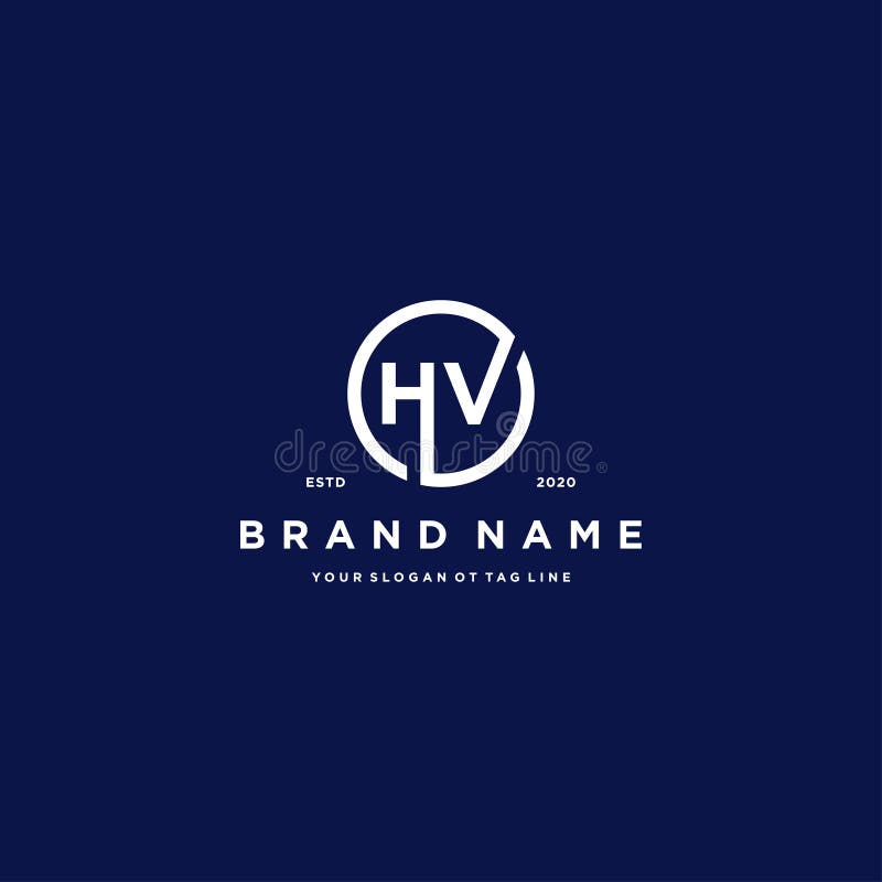Letter HV Logo Design Vector Stock Vector - Illustration of letter ...