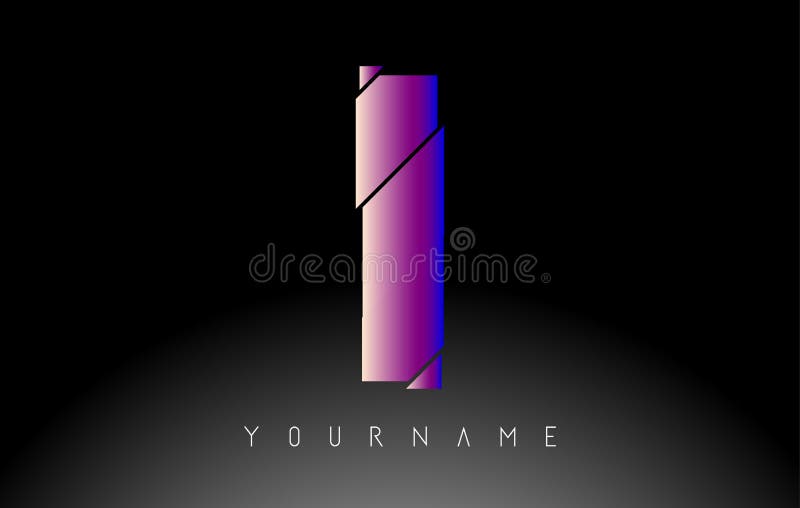 Letter I with Abstract Sliced Effect Logo Design. Creative Vector ...
