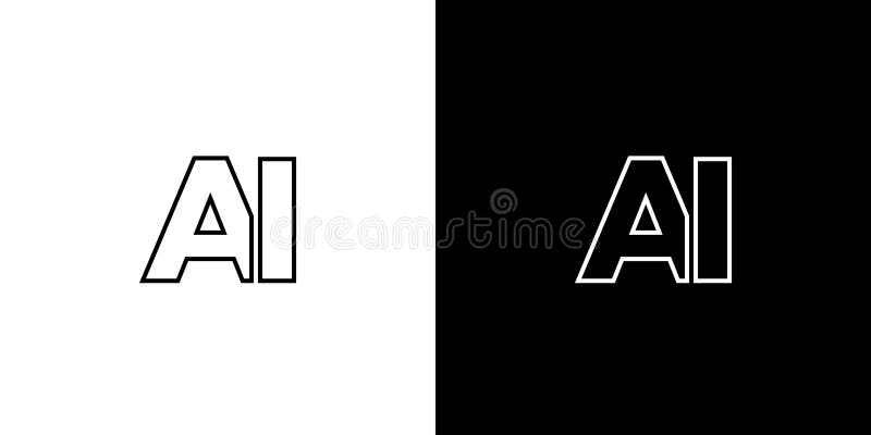 Letter a and I, AI Logo Design Template. Minimal Monogram Initial Based ...