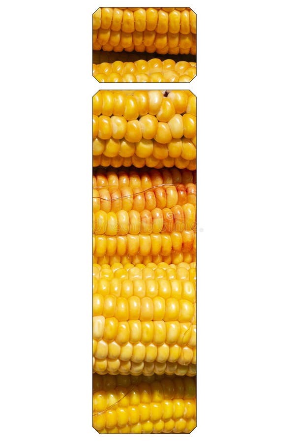 Letter I of the Alphabet, with Texture of Corn Stock Photo - Image of ...