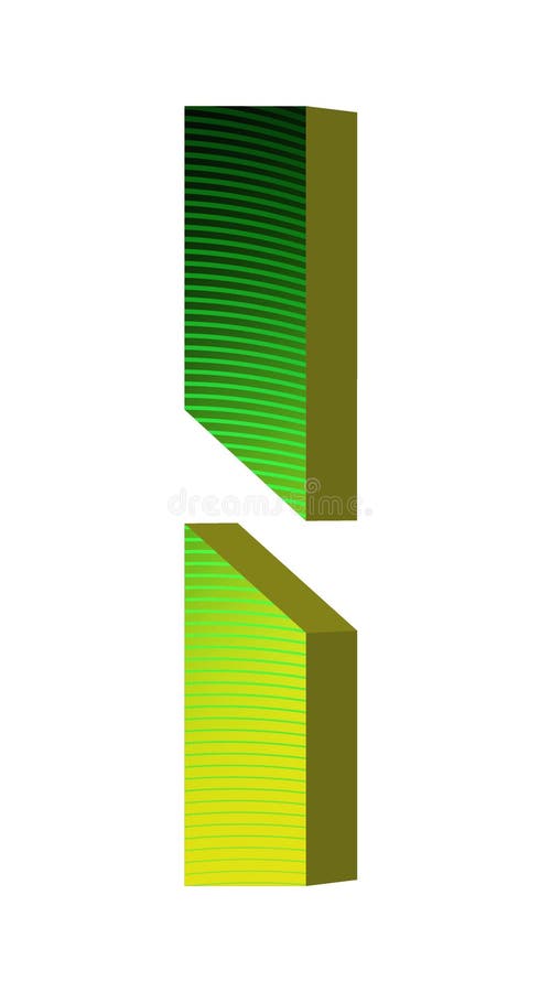 Letter I Bright Green Modern 3D Tech Sporty Electronic Design Stock ...