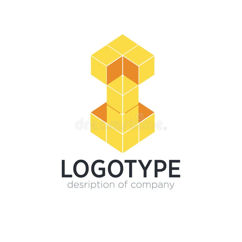 Letter I Cube Figure Logo Icon Design Template Elements Stock ...