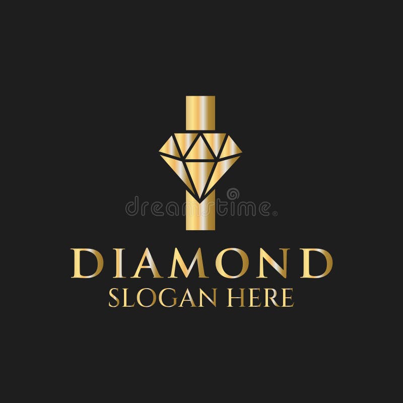 Letter I Diamond Logo Design. Jewelry Logo with Diamond Icon Vector ...
